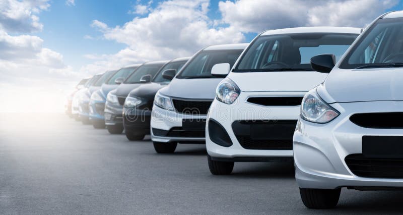 Cars in a row. stock illustration. Illustration of city - 266510446