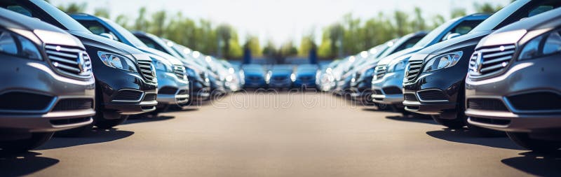 Cars in a Row. Used Car Sales Stock Image - Image of dealership ...