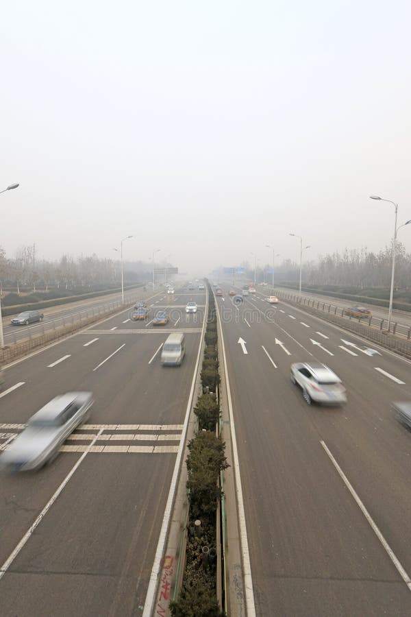 Cars Running Fast on the Road Stock Image - Image of china, lamp: 364828093