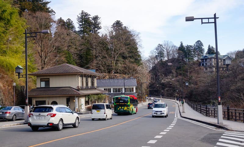 Cars Running on Main Road in Nikko, Japan Editorial Stock Photo - Image ...