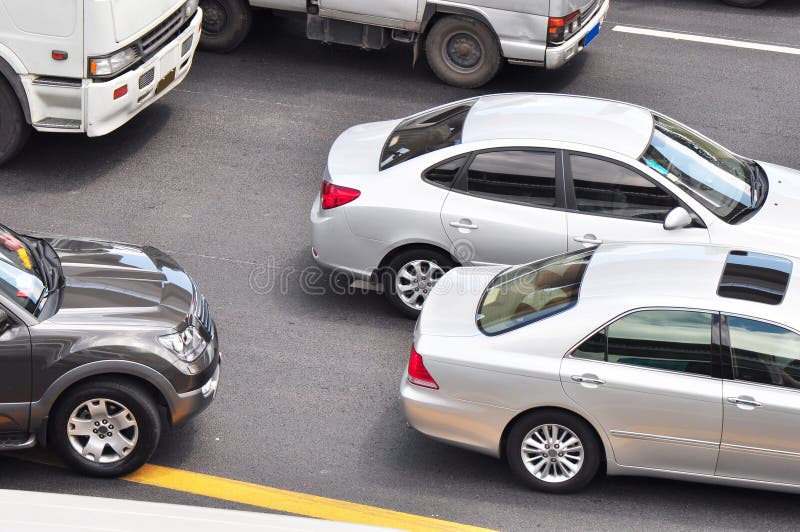 Cars running road stock photo. Image of driver, large - 20855088