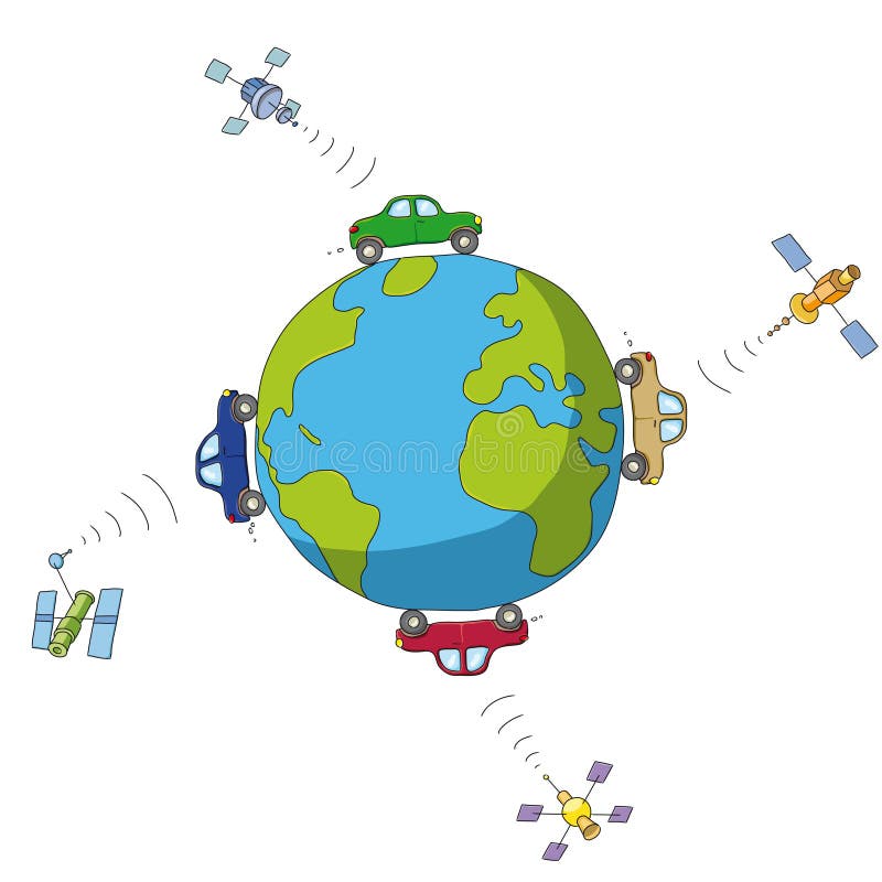 Global Positioning System Gps Stock Vector - Illustration of satellite ...