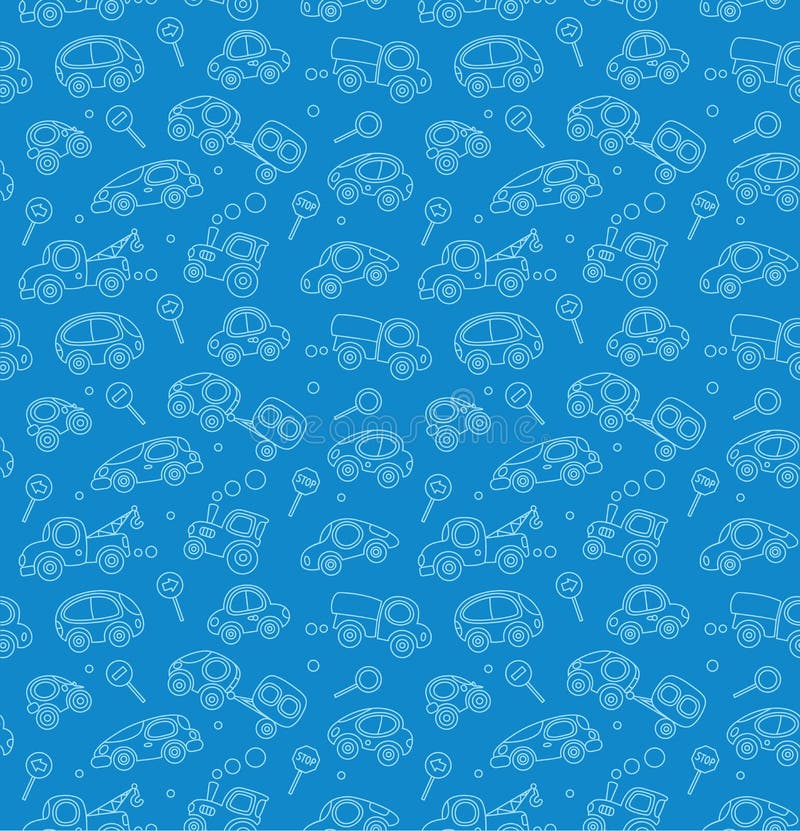 Cars. Seamless pattern. stock vector. Illustration of cars - 37627286