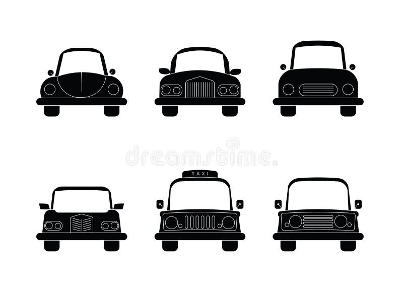Cars Sedan and Compact Icons Stock Vector - Illustration of vector ...