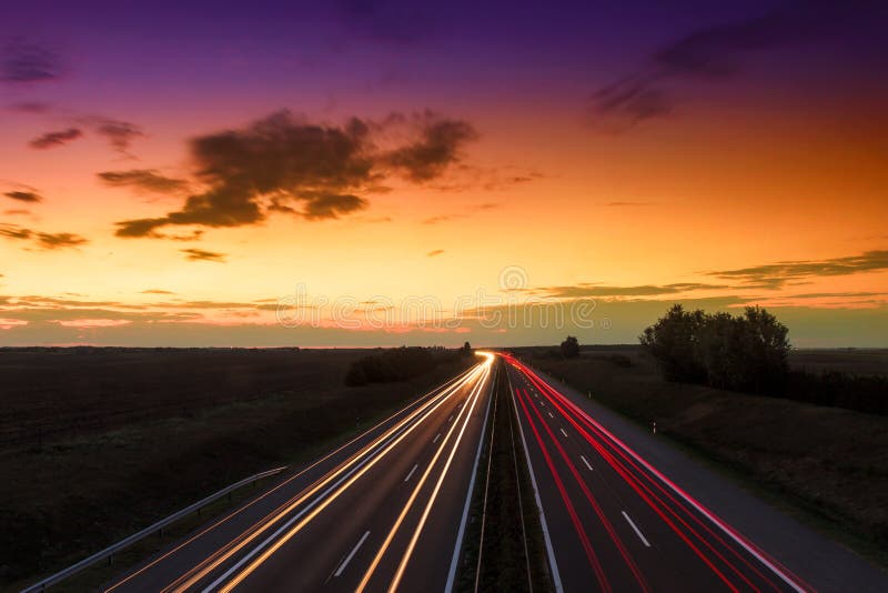 Cars speeding on a highway stock photo. Image of journey - 39080190