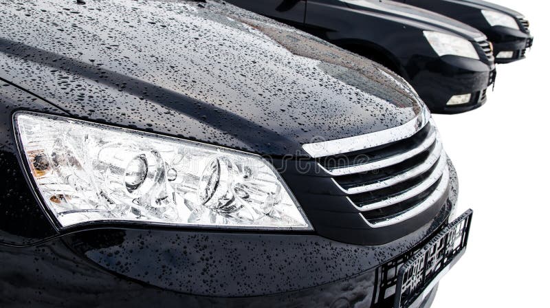 Cars standing in a row stock image. Image of parking - 65989005
