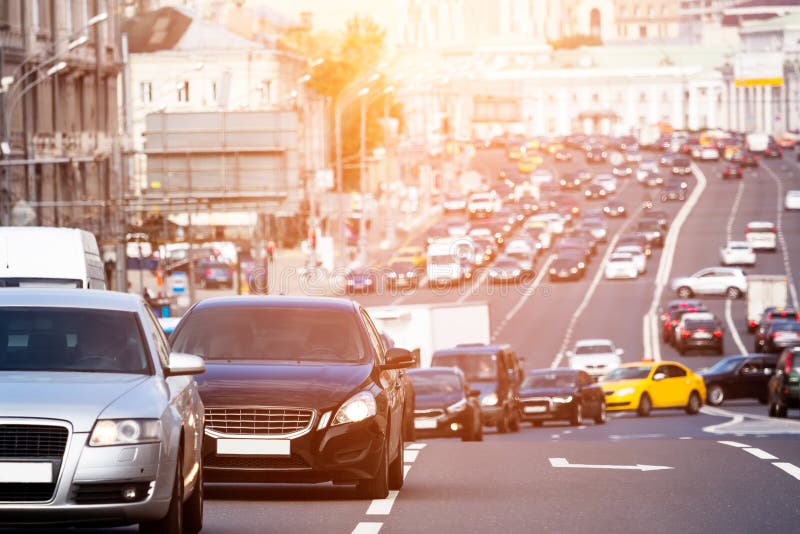 Cars in a traffic jam stock image. Image of lane, line - 88697255