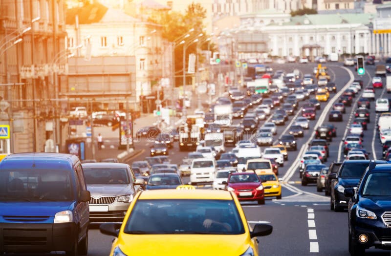 Cars in a traffic jam stock image. Image of collapse - 88284705