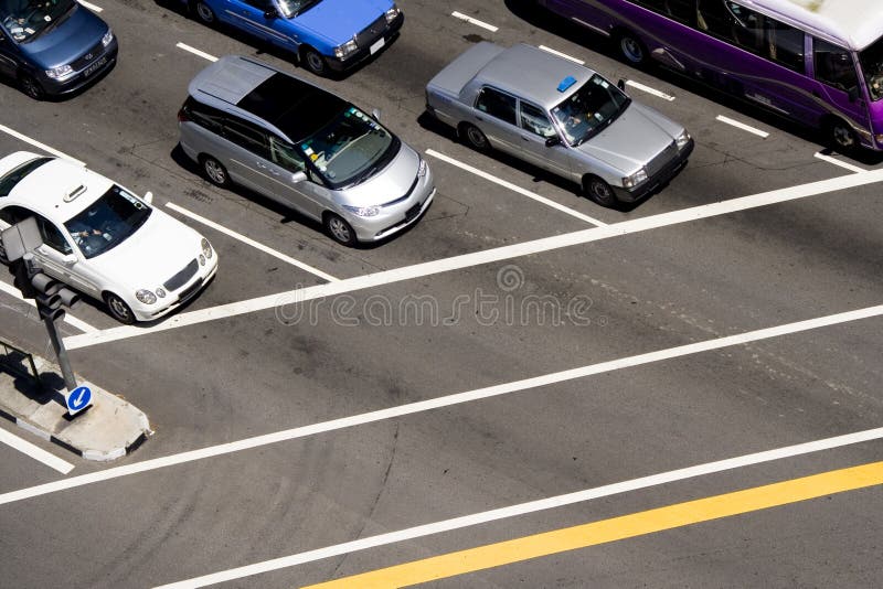 Cars at traffic junction stock image. Image of sedan, traffic - 2629035