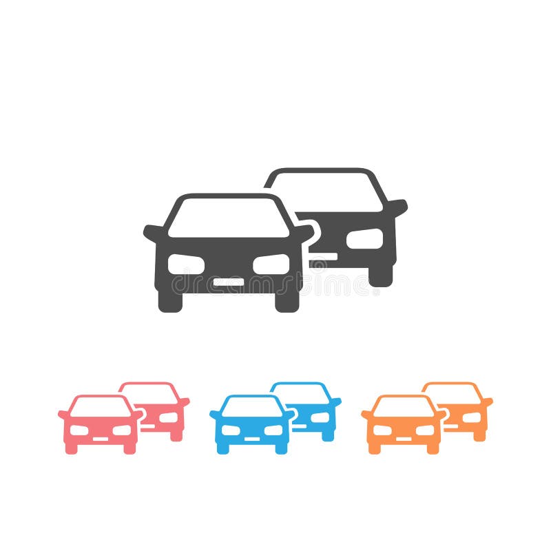 Cars Vector Icon Set on White Isolated Stock Vector - Illustration of ...