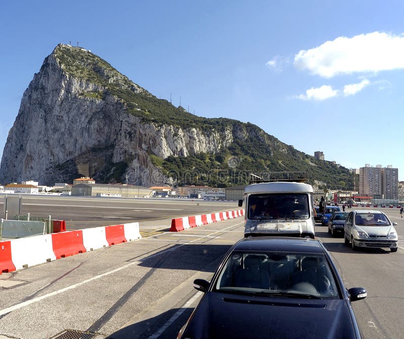 Cars Waiting at the British Border To Spain Stock Image - Image of ...