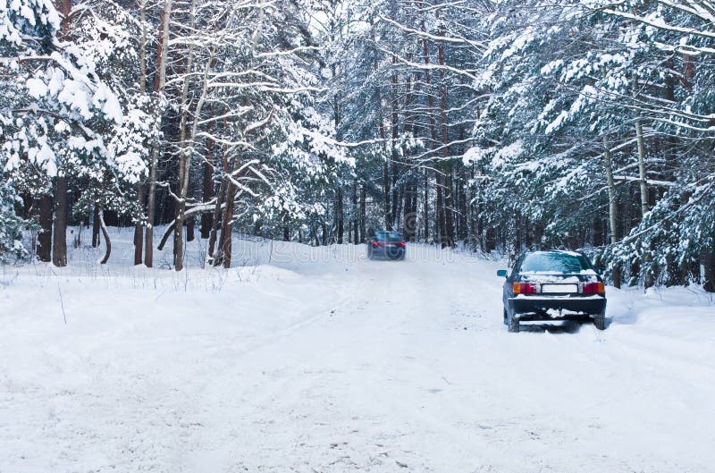 Cars in winter stock image. Image of snow, deep, frosty - 30203919