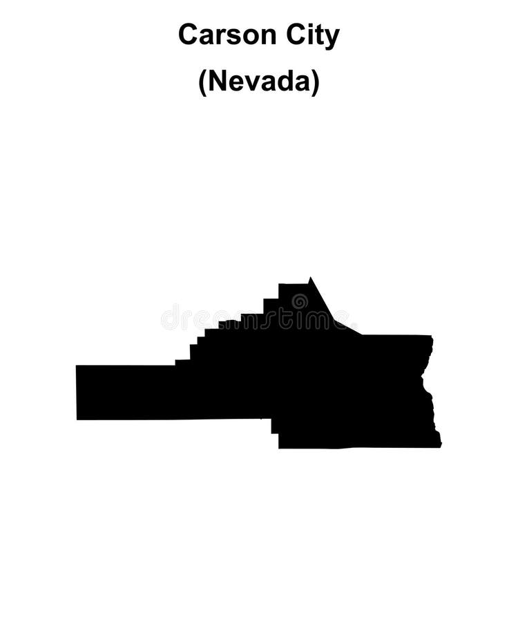 Carson City outline map stock vector. Illustration of icon - 357488131