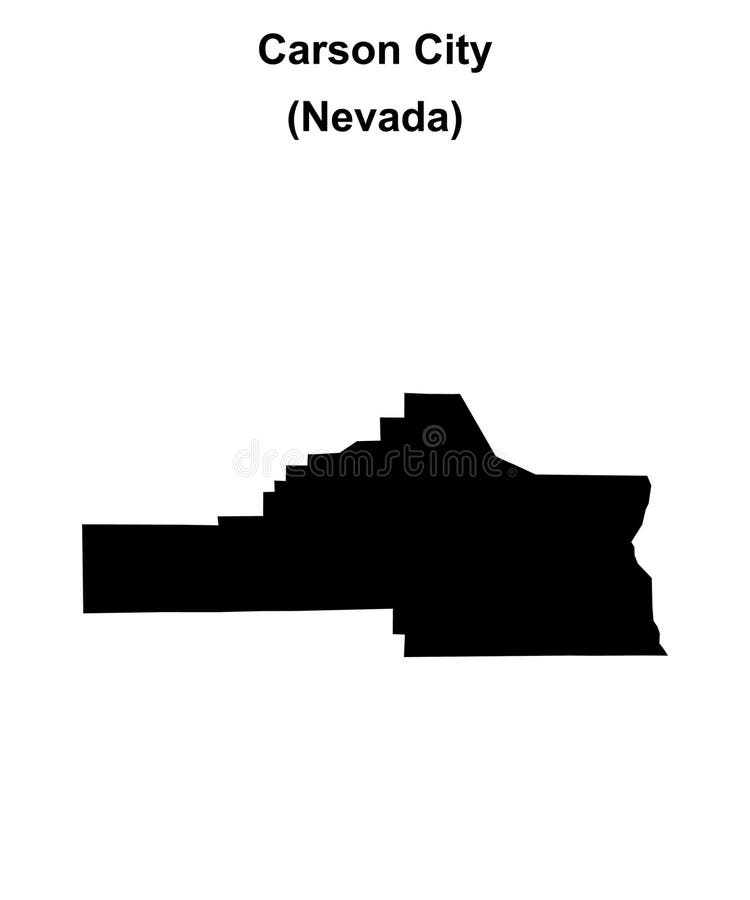 Carson City outline map stock vector. Illustration of contour - 361727601