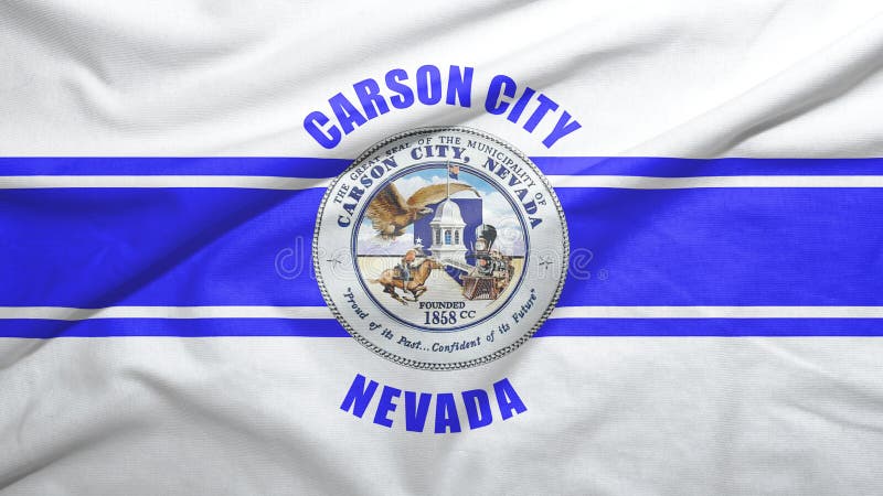 Carson City Capital of Nevada of United States Flag Textile Cloth ...