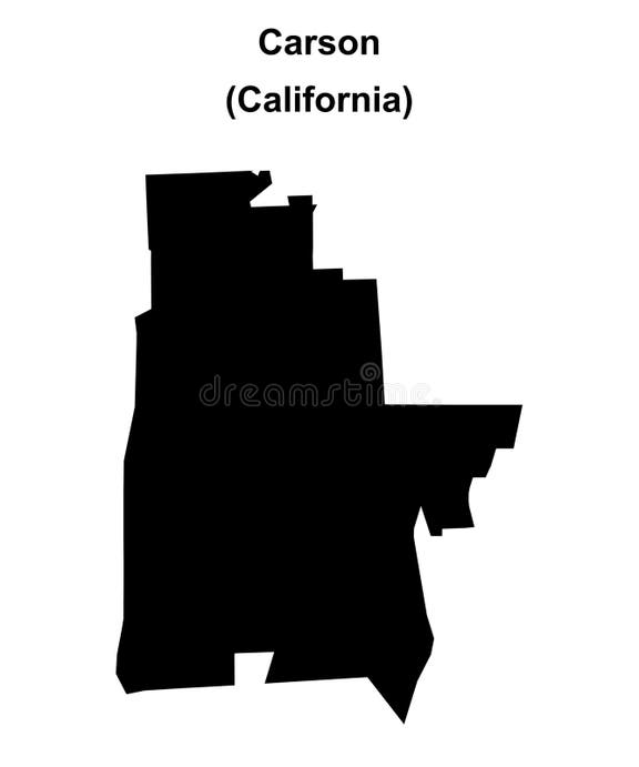 Carson outline map stock vector. Illustration of template - 356992376