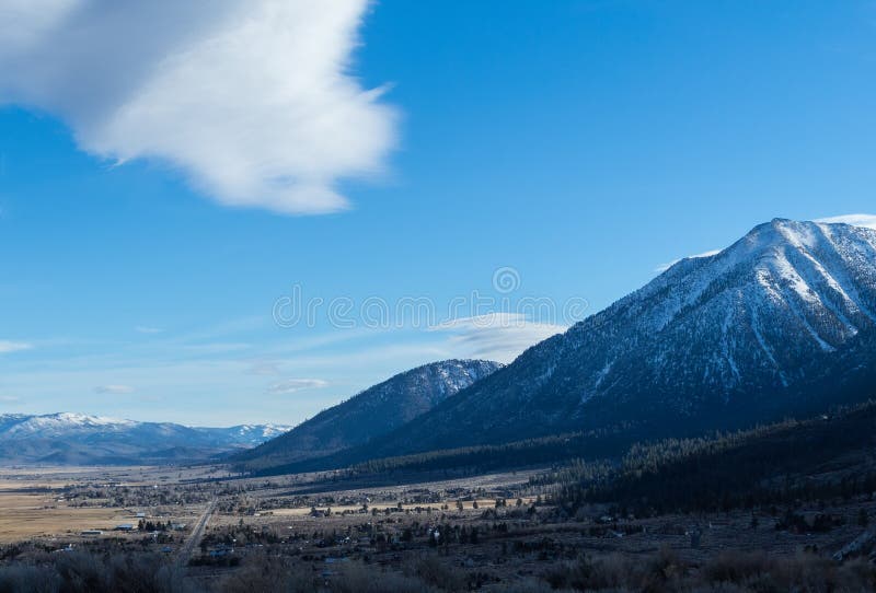 The Carson Range, Western Nevada Stock Image - Image of capped, grade ...