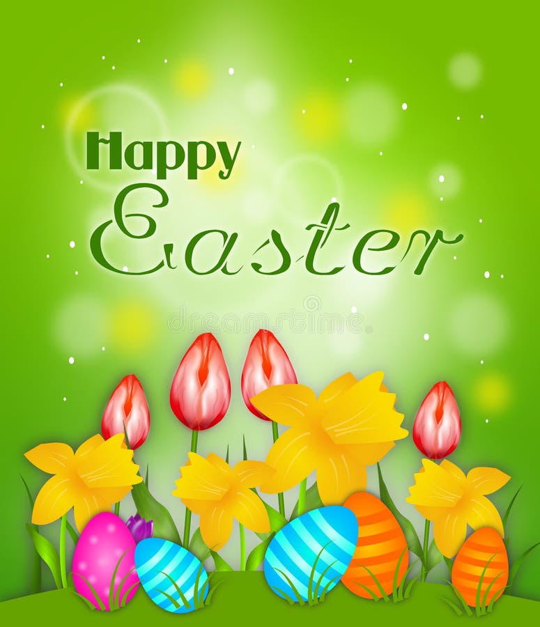 Cartão de easter feliz ilustração stock. Ilustração de ...