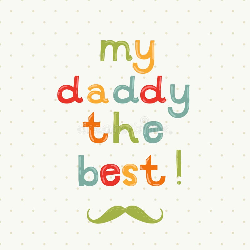 Cartão do dia do pai ilustração do vetor. Ilustração de feriado - 41226911
