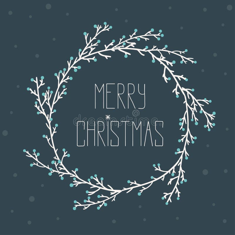 Ilustração Do Vetor Da Aquarela Grinalda Do Natal Com Ramos Do Abeto ...