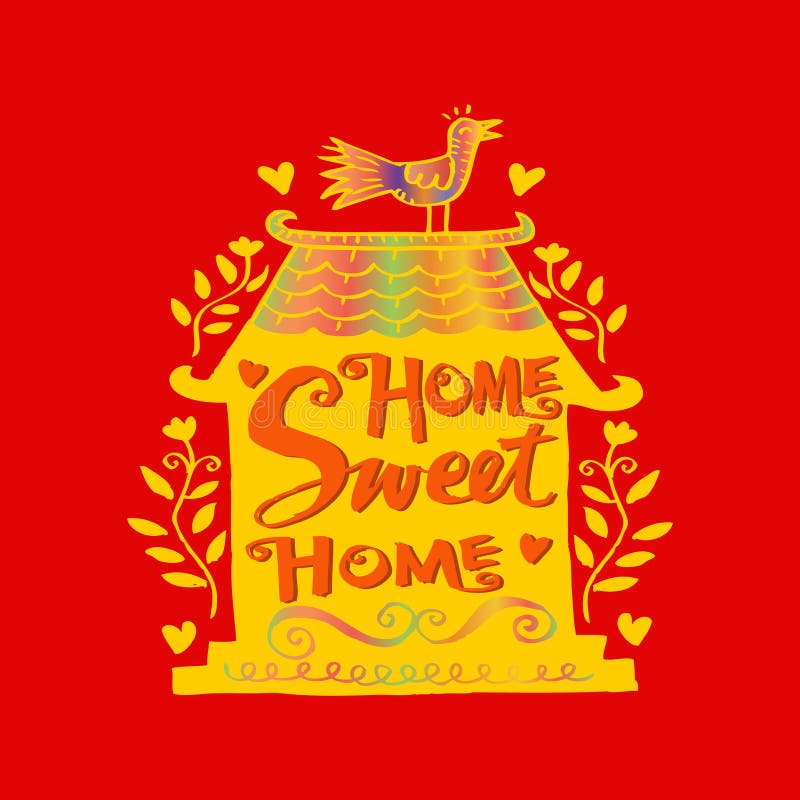 Cartão home doce home ilustração stock. Ilustração de cartaz - 83168322