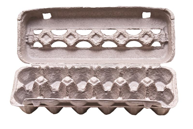 Dos Huevos Blancos Docena Dentro De Los Cartones Del Huevo Foto de ...