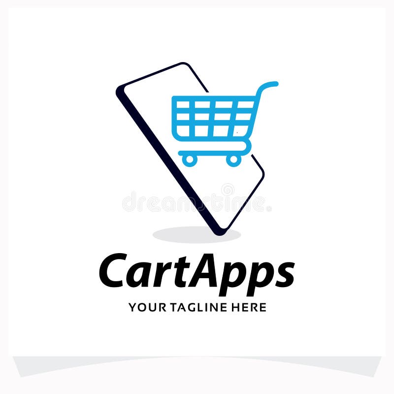 Cart Apps Shop Logo Template Design Template Stock Vector ...