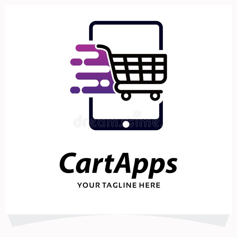 Cart Apps Shop Logo Template Design Template Stock Vector ...