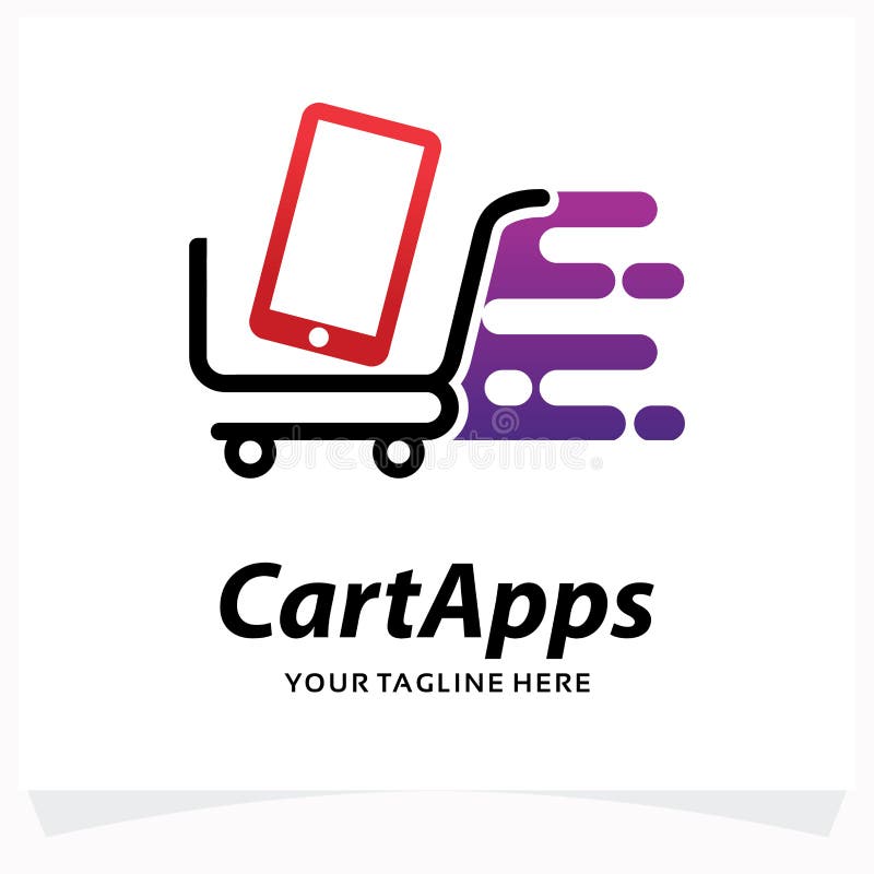 Cart Apps Shop Logo Template Design Template Stock Vector ...