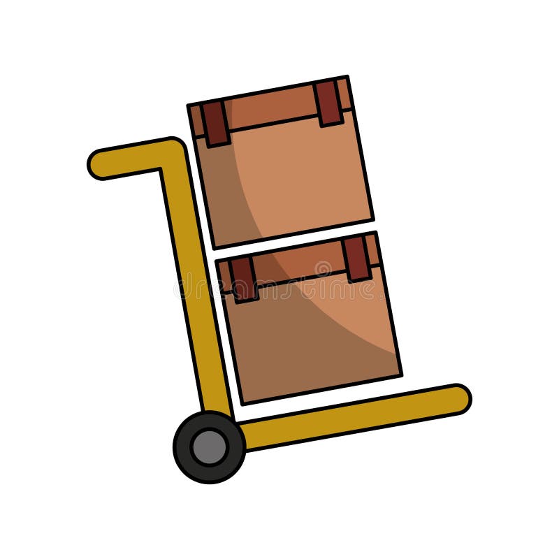 Cart box packing icon stock illustration. Illustration of packing ...