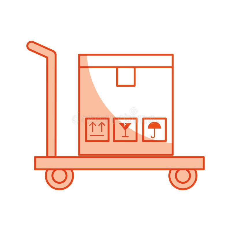 Cart with Boxes Carton Delivery Icon Stock Vector - Illustration of ...