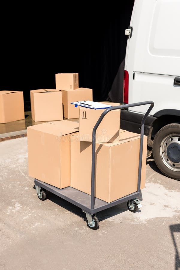 Boxes stock image. Image of stacks, post, cart, cargo - 99749217