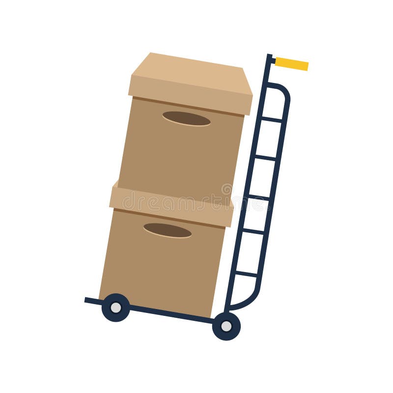Cart delivery service icon stock vector. Illustration of vector - 79028382