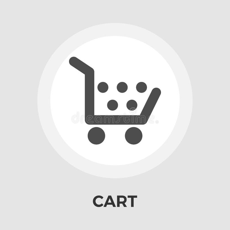 Cart Flat Icon stock vector. Illustration of graphic - 95785798
