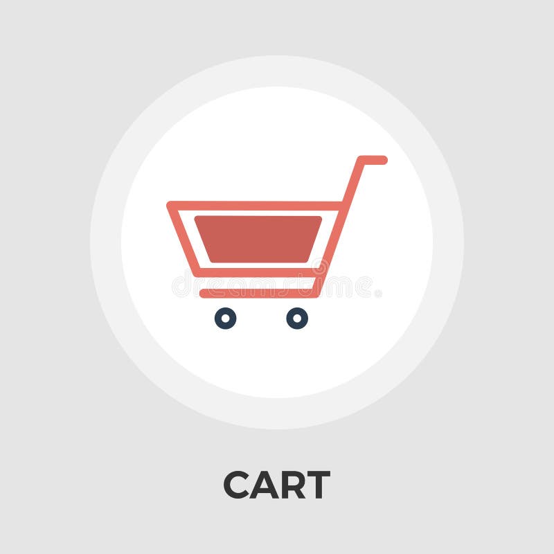 Cart Flat Icon stock vector. Illustration of graphic - 95785798