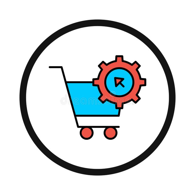Cart, Gear, Maintenance, Cart Setting Icon Stock Vector - Illustration ...