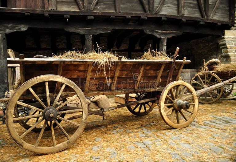 Cart with hay stock photo. Image of agricultural, vehicle - 15448196