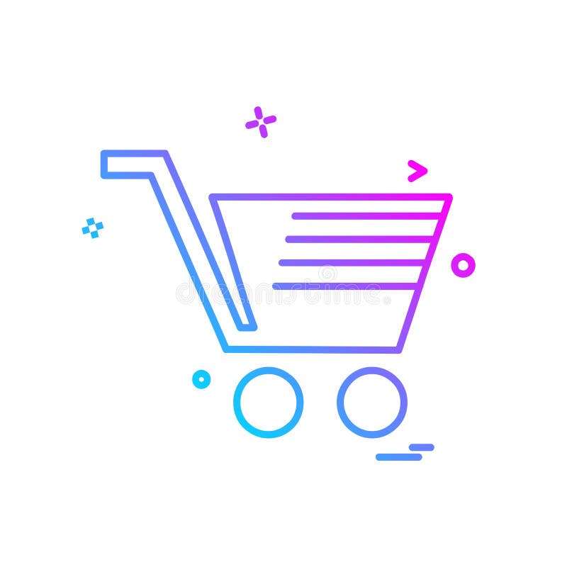 Cart icon design vector stock vector. Illustration of icons - 125530295