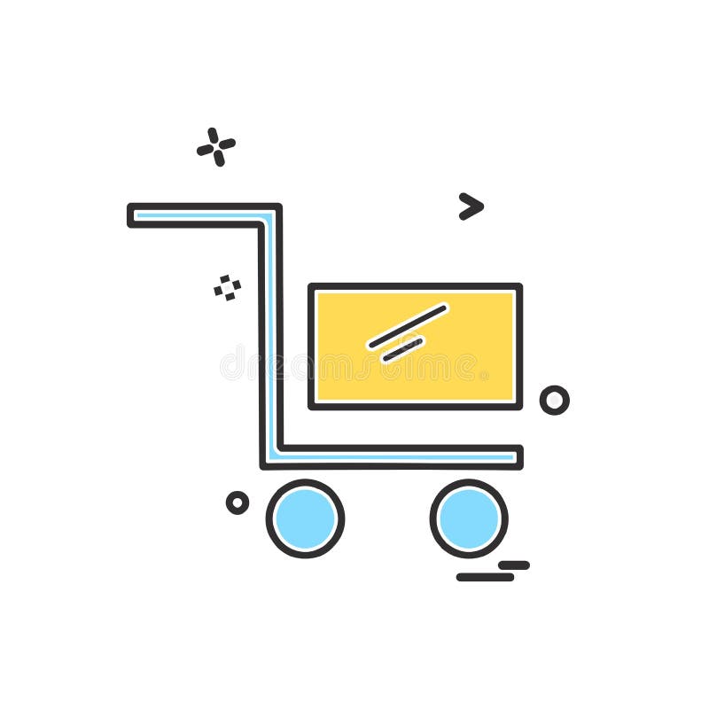 Cart icon design vector stock vector. Illustration of graphic - 132435382