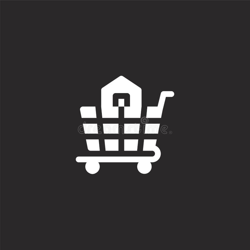 Cart Icon. Filled Cart Icon for Website Design and Mobile, App ...