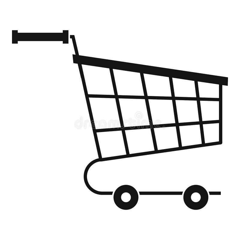 Cart icon, simple style stock vector. Illustration of discount - 88589914