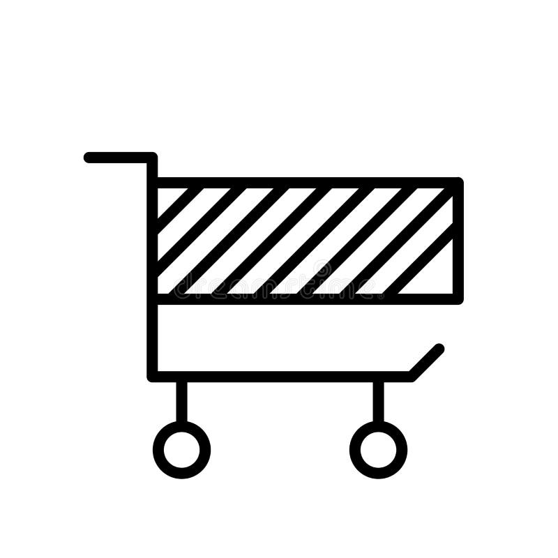 Cart Icon Vector Isolated On White Background, Cart Sign , Line Or ...