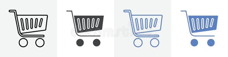Cart Icon Vector Set Use for Web Stock Vector - Illustration of store ...