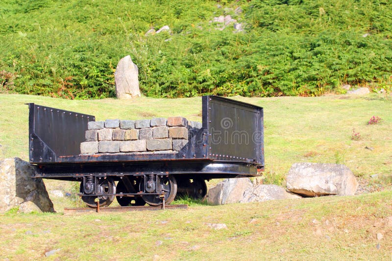 Cart Loaded with Bricks or Rocks. Stock Photo - Image of cart, mining ...