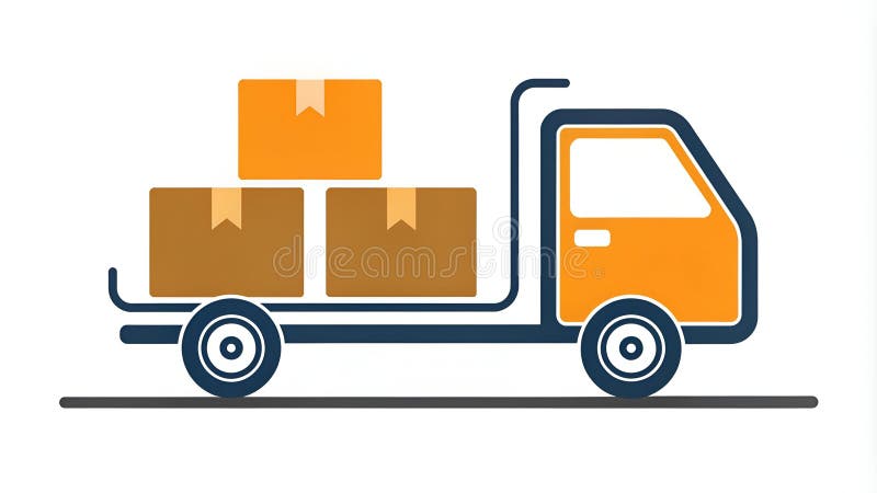 Cart Parcel Delivery Icon Simple Vector. Courier Ship Stock ...