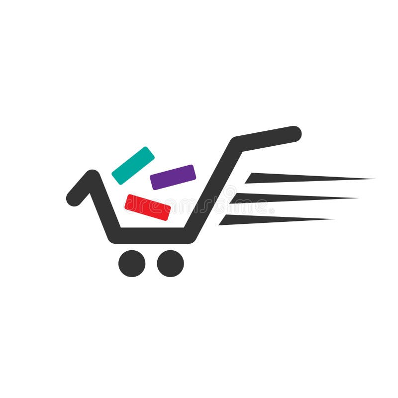 Cart with Product Icon Vector. Stock Illustration - Illustration of ...