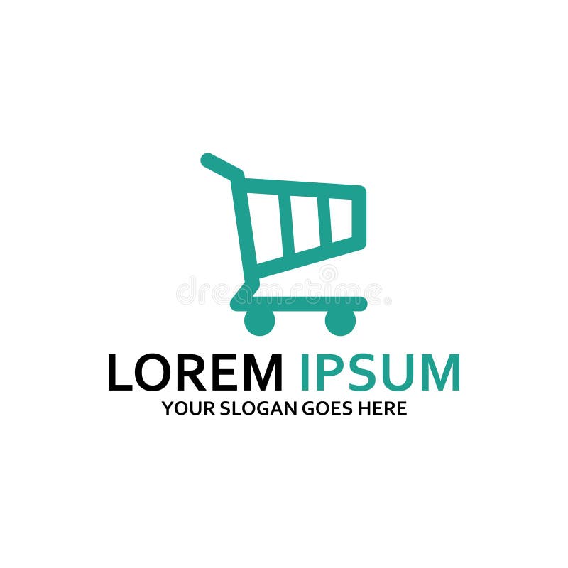 Cart Shop Logo Icon with Vector Template Stock Vector - Illustration of ...
