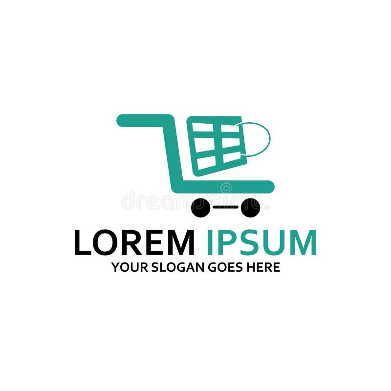 Cart Shop Logo Icon with Vector Template Stock Vector - Illustration of ...