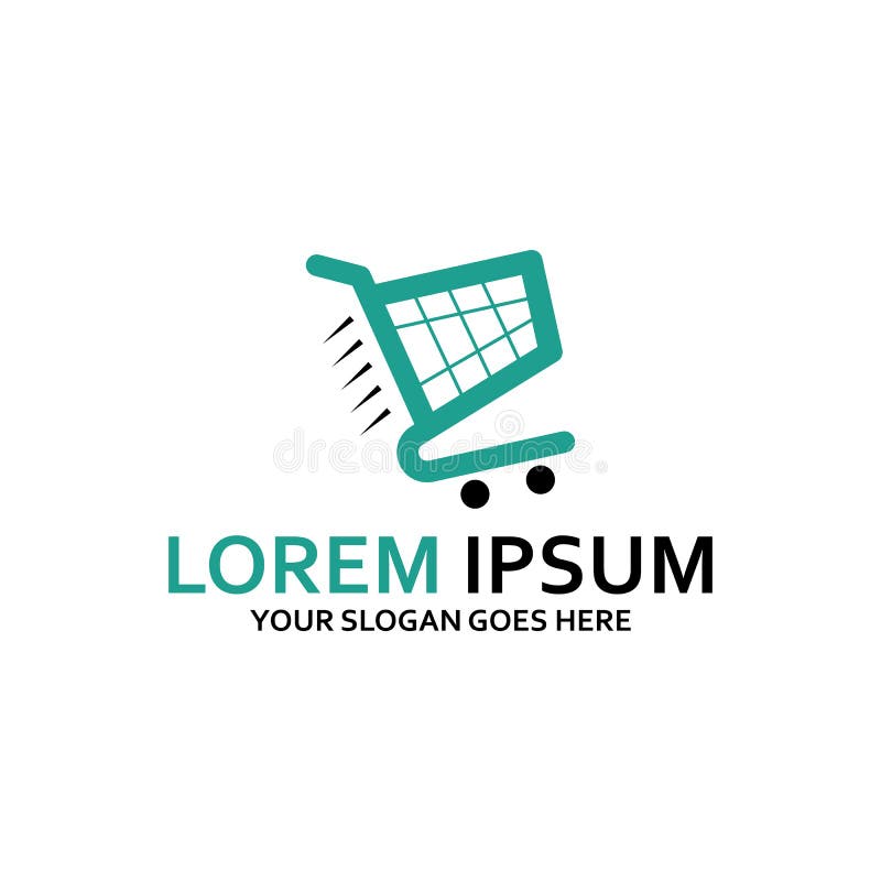 Cart Shop Logo Icon with Vector Template Stock Vector - Illustration of ...