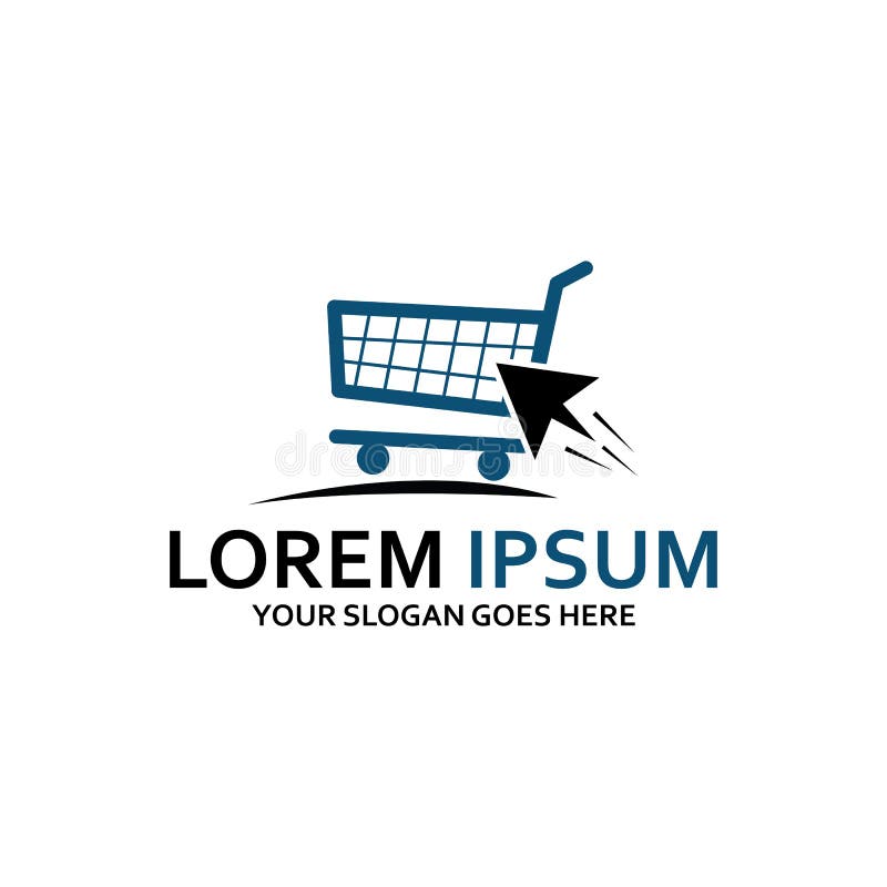 Cart Shop Logo Icon with Vector Template Stock Vector - Illustration of ...